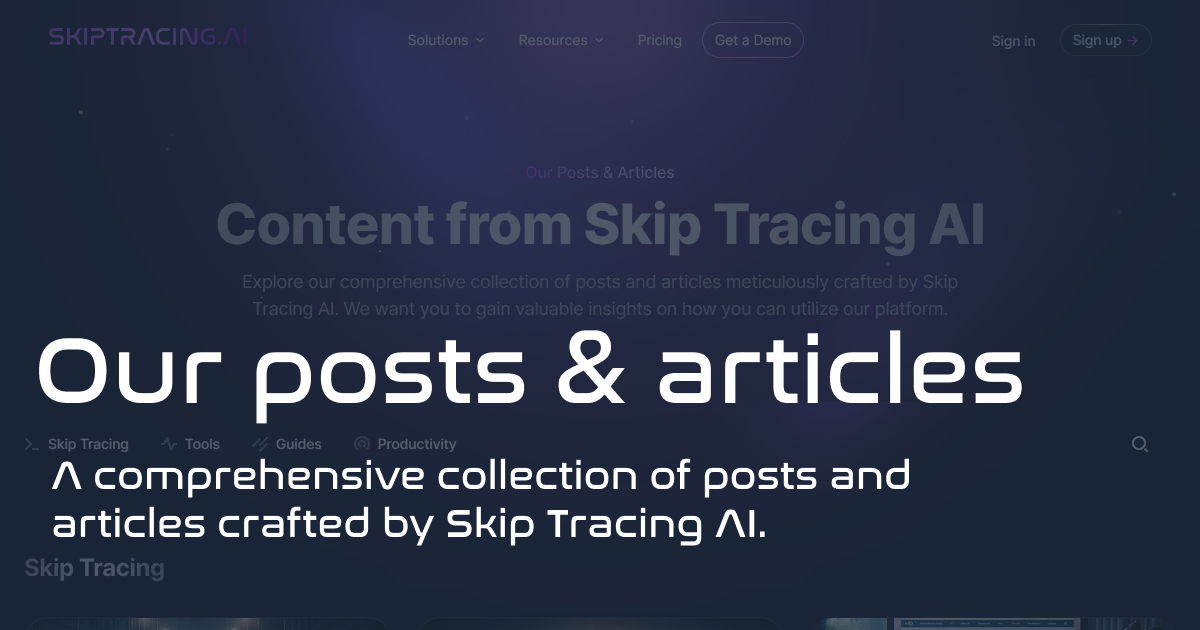 Blog | SkipTracingAI