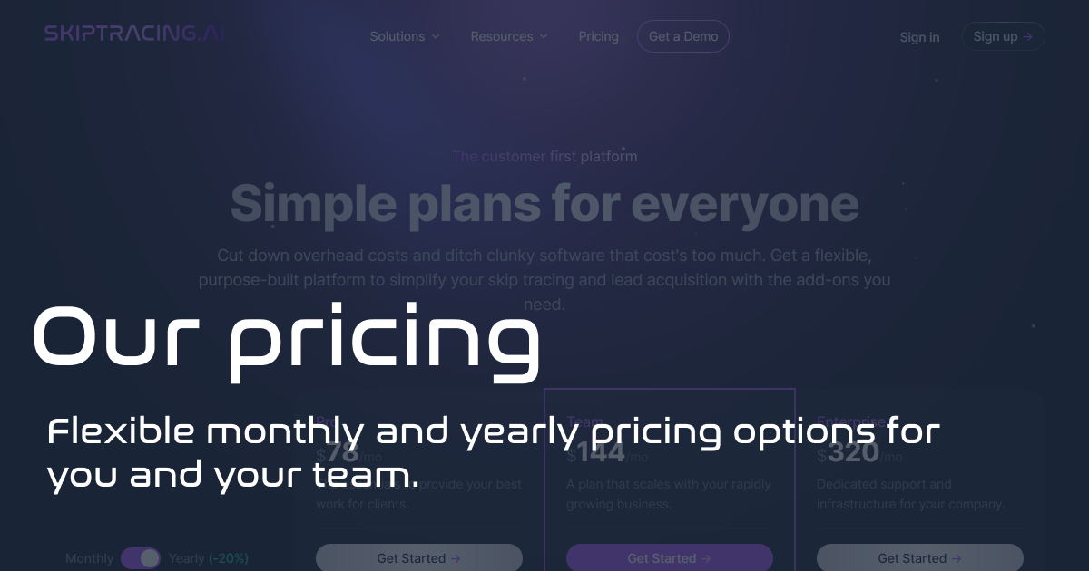 Our Pricing | SkipTracingAI