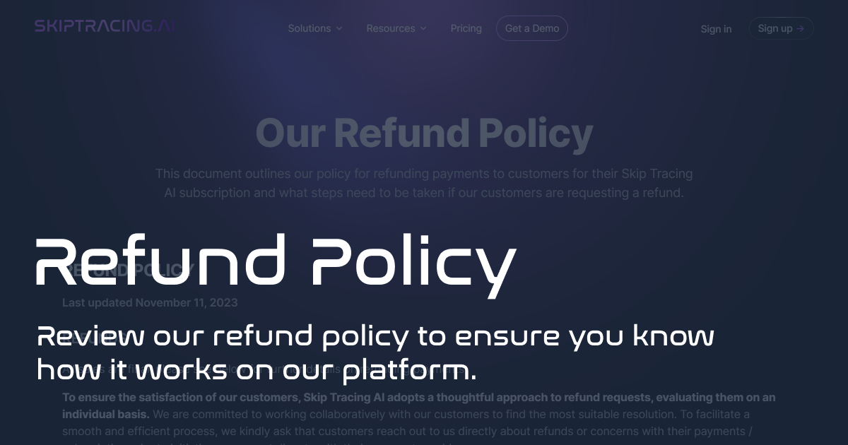 Privacy Policy | SkipTracingAI